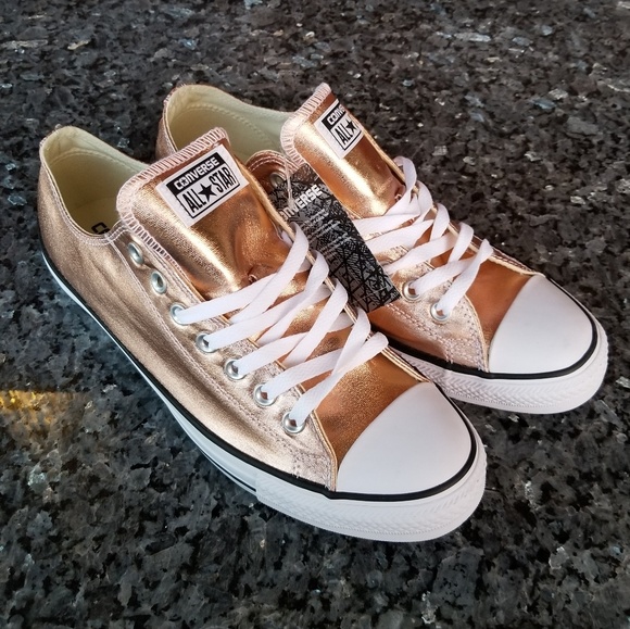 Converse | Shoes | Rose Gold Converse All Star Metallic New | Poshmark